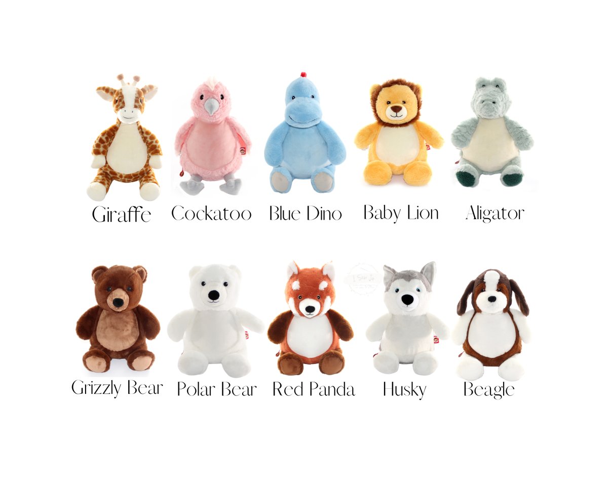 Adorable Personalized Stuffed Animals With Child's Name by I Sew Jo